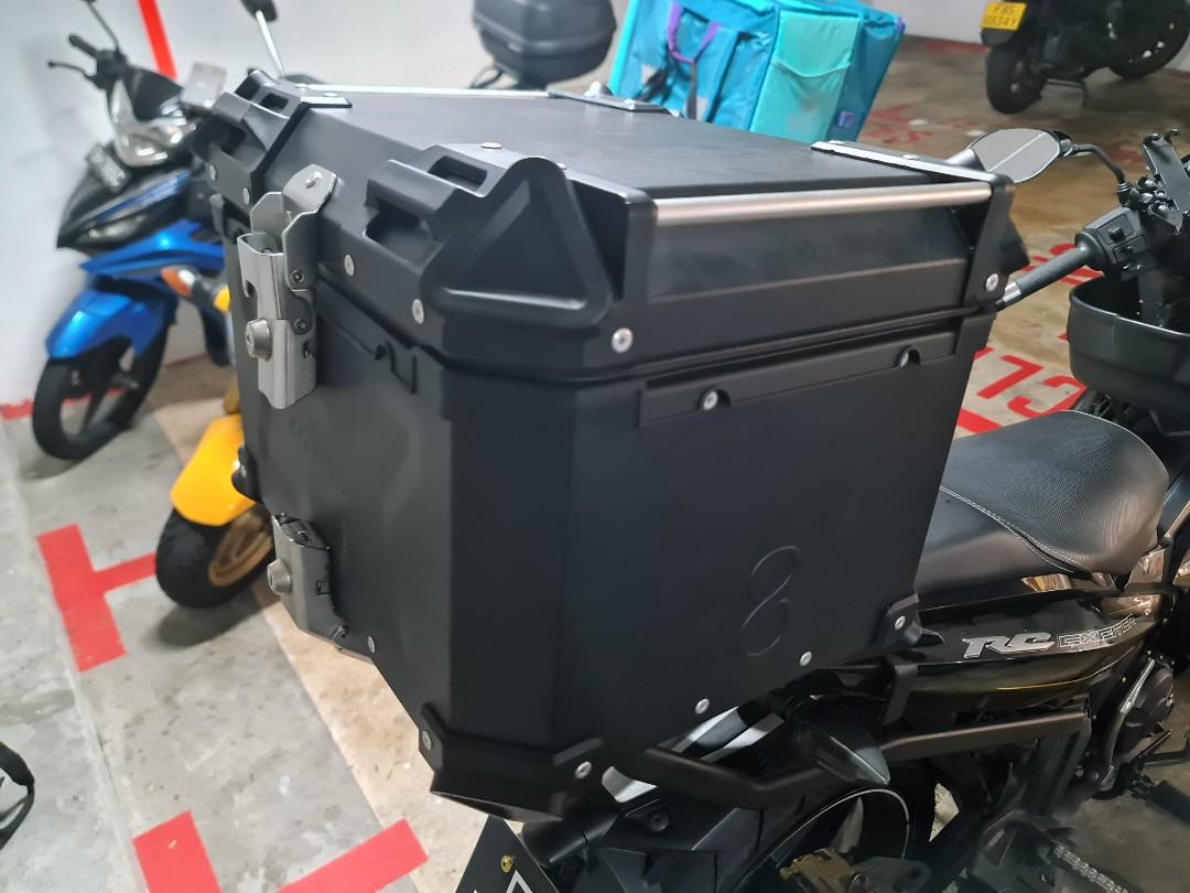 38l aluminium top box with base plate, Motorcycles, Motorcycle ...