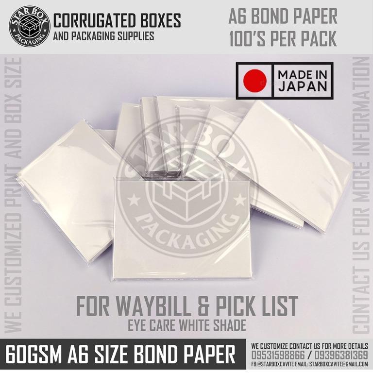 A6 Bond Paper 100's Per Pack, Computers & Tech, Printers, Scanners ...