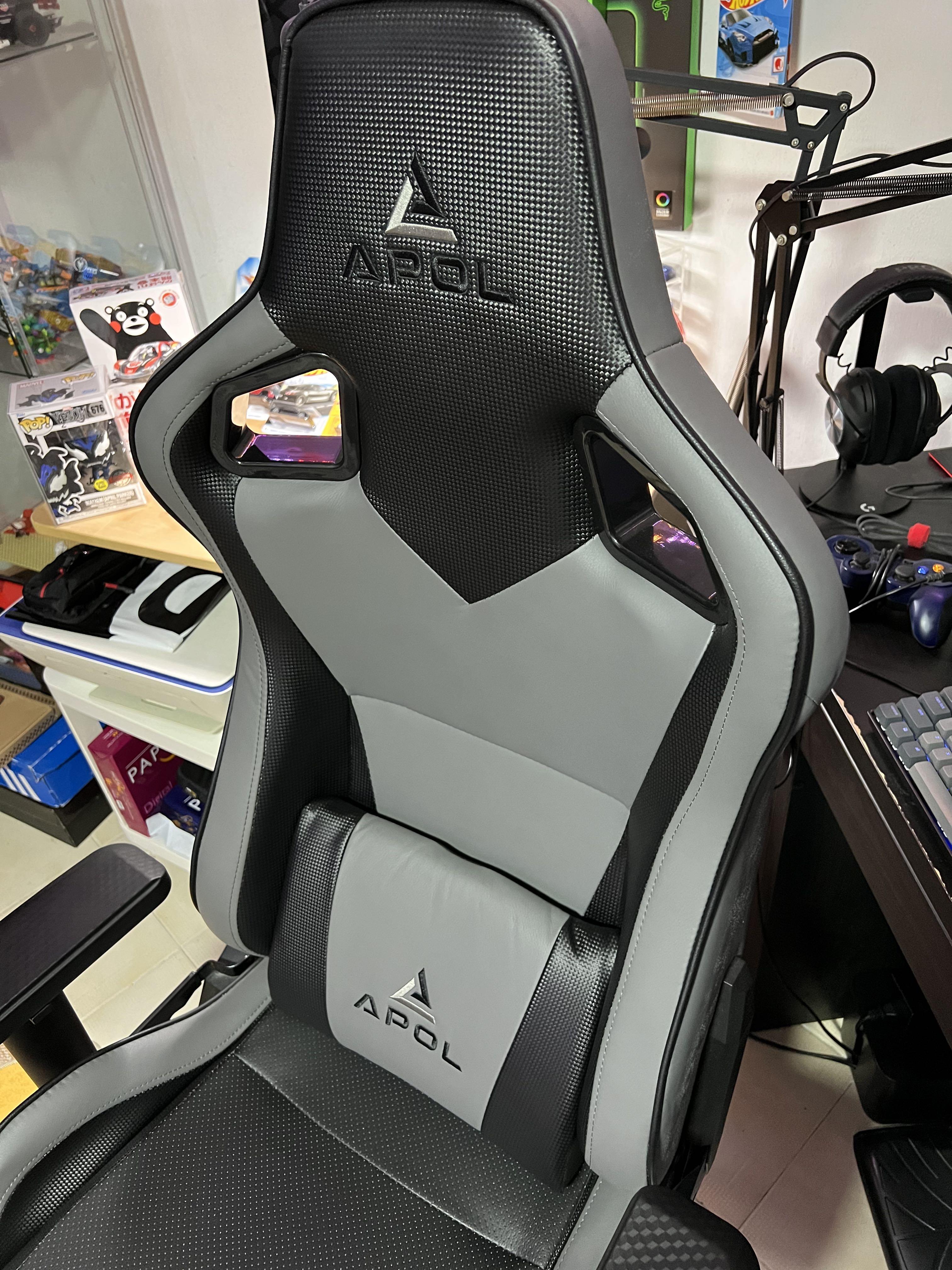 APOL Kraken Gaming Chair, PU Leather, Fossil Grey, Furniture & Home ...