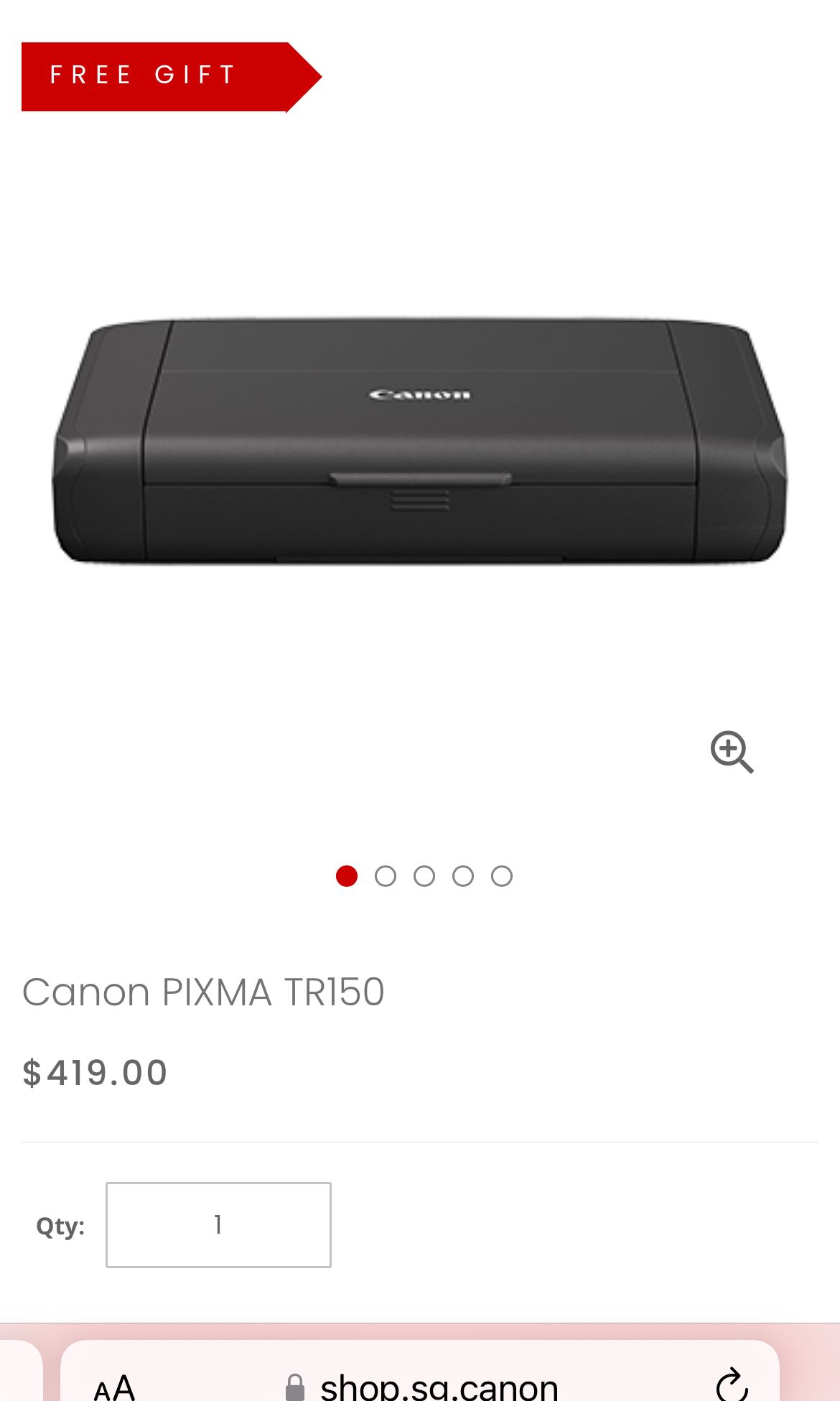 BN Canon Pixma TR150 Printer, Computers & Tech, Printers, Scanners ...