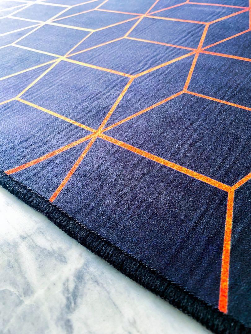 Brand new 3d interlocking cube design carpet, Furniture & Home Living ...