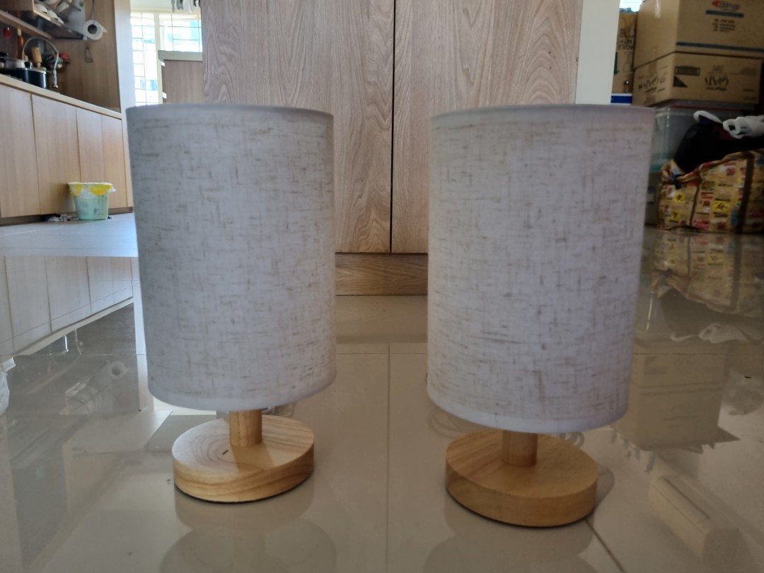 [BRAND NEW] MUJI Style Bedside Lamps USB, Furniture & Home Living ...