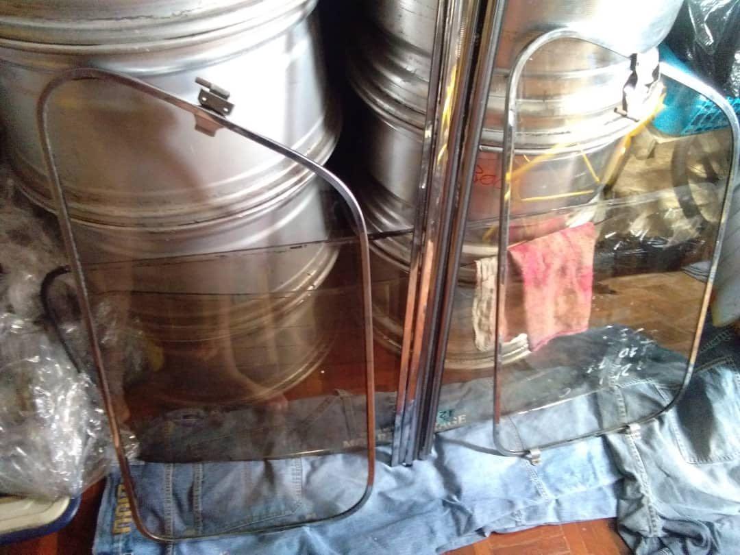 Classic mini cooper windshield and window glass cermin depan dan tepi ...
