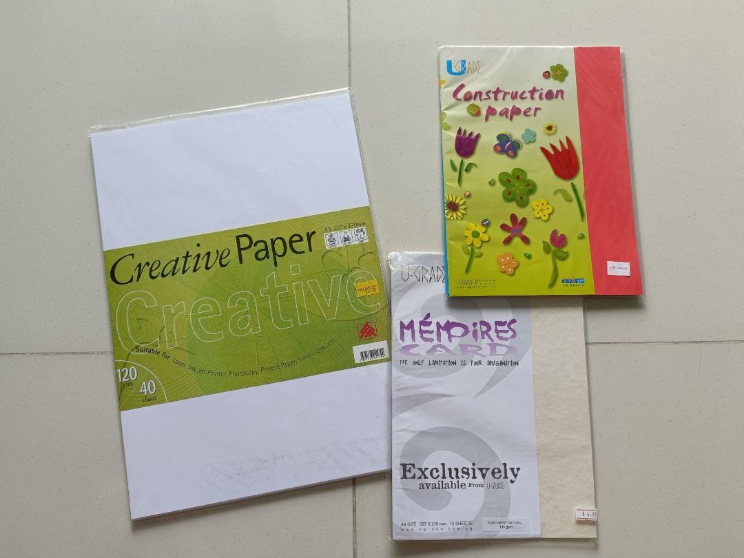 Construction Paper A4 and A3, Hobbies & Toys, Stationery & Craft, Craft ...