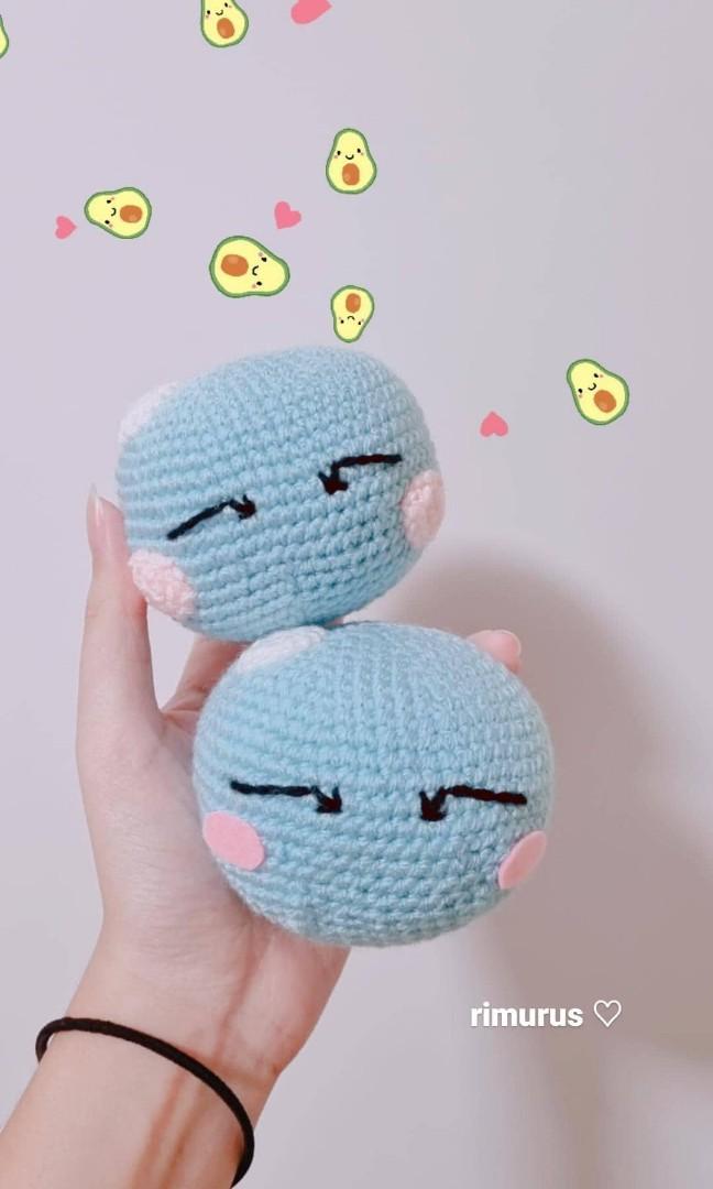 Crochet Rimuru Amigurumi Keychain, Hobbies & Toys, Stationery & Craft ...