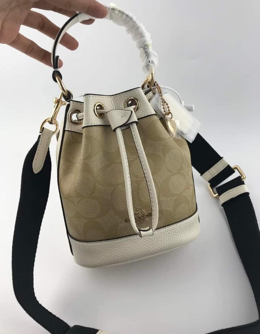 DEMPSEY DRAWSTRING BUCKET 15 IN SIGNATURE CANVAS (COACH C5121), Women's ...