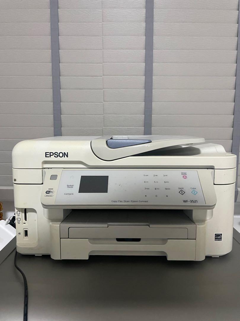 Epson WF 3521 Printer, Scanner, Fax, Computers & Tech, Printers ...