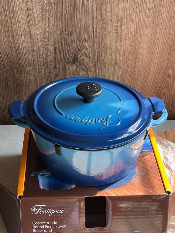 Fontignac Enamel Cast Iron Round French Oven, Furniture & Home Living ...