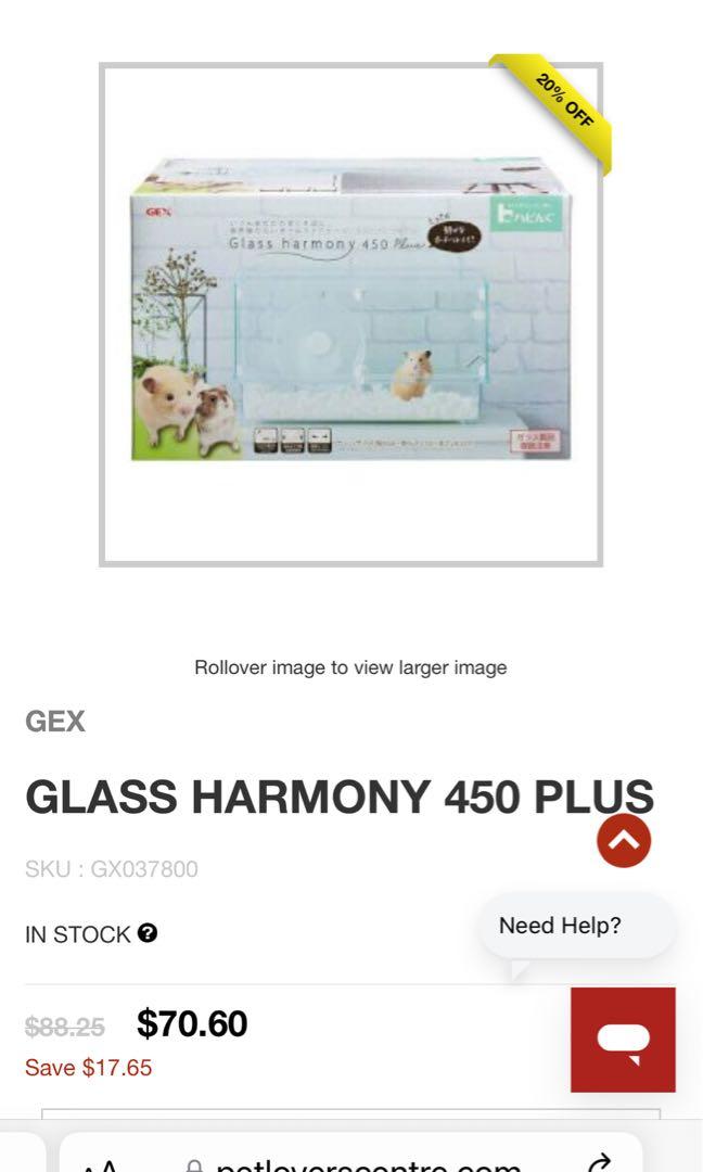 Gex glass harmony 450 plus acrylic hamster cage tank, Pet Supplies ...