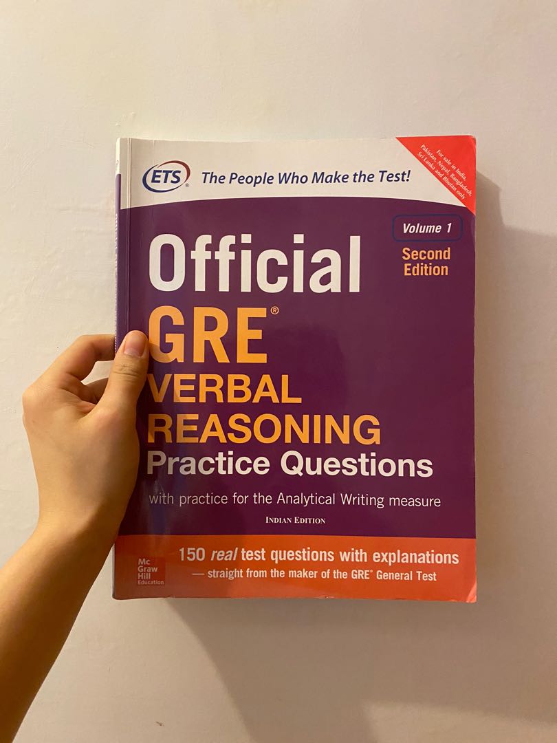 GRE official guide and verbal reasoning guide, 興趣及遊戲, 書本 & 文具, 書本及雜誌 - 補充練習 - Carousell