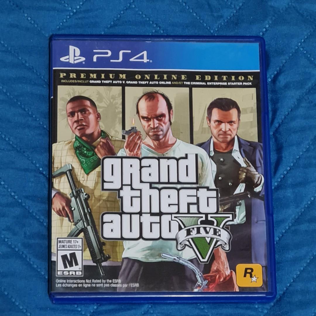 GTA V PREMIUM ONLINE ED. WITH MAP, Video Gaming, Video Games ...