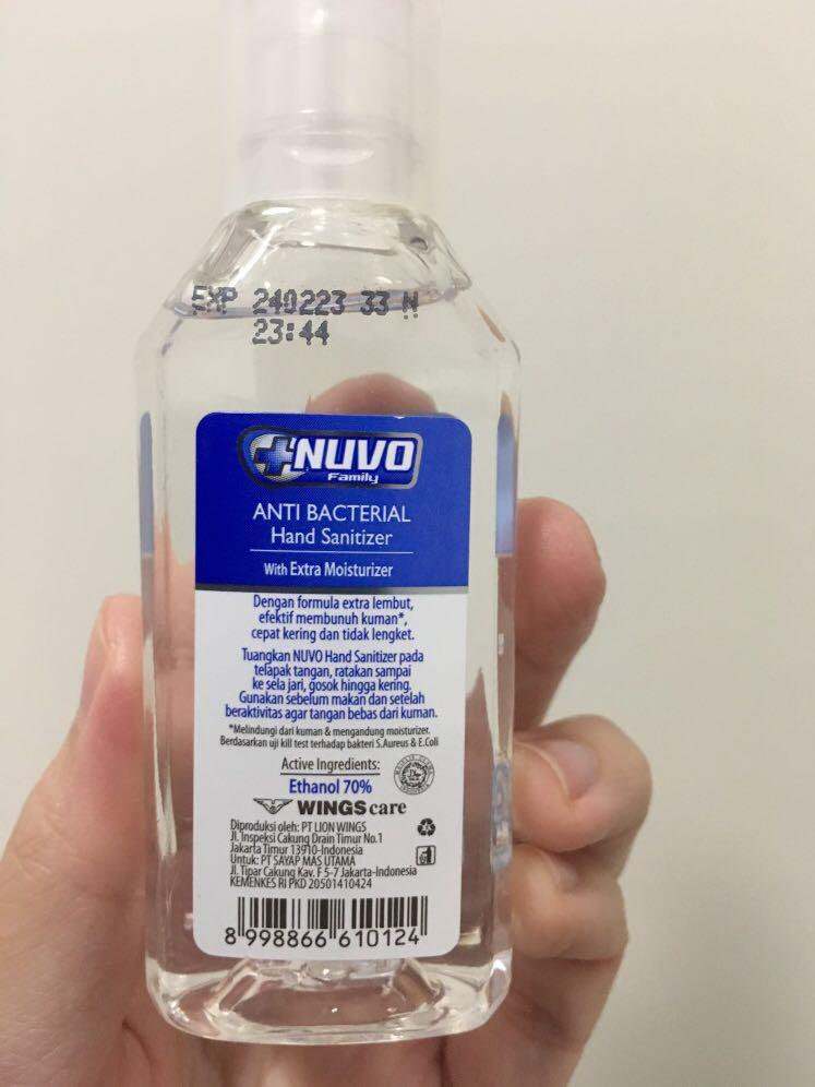 Hand Sanitizer Nuvo Cool Breeze, Beauty & Personal Care, Sanitisers ...