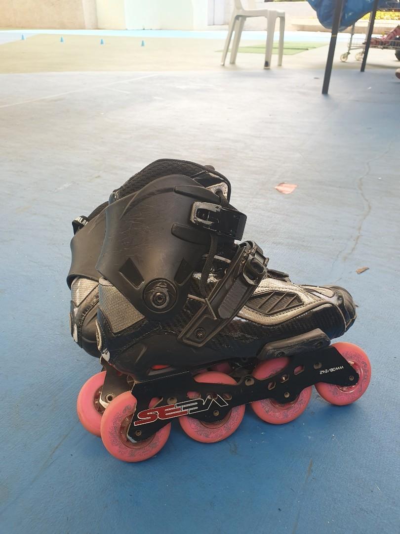 Hard boot (integrated liner) inline skates SIZE EU40, Sports Equipment ...