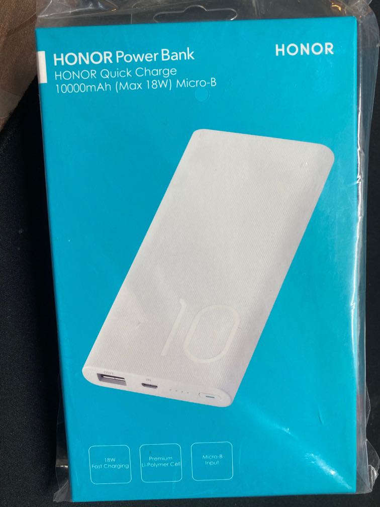 Honor Power Bank Quick Charge 10000mAh (max 18W) micro-B 榮耀外置/流動充電器, 手提 ...