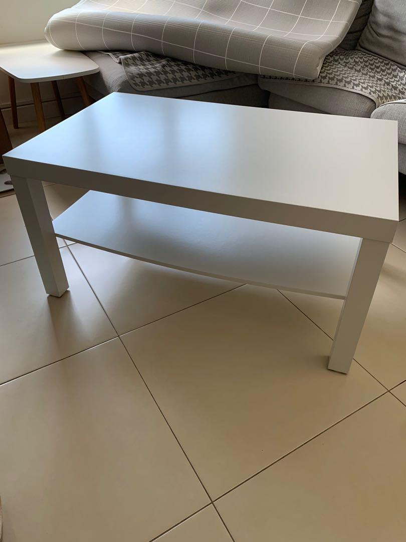 IKEA white LACK coffee table, Furniture & Home Living, Furniture ...