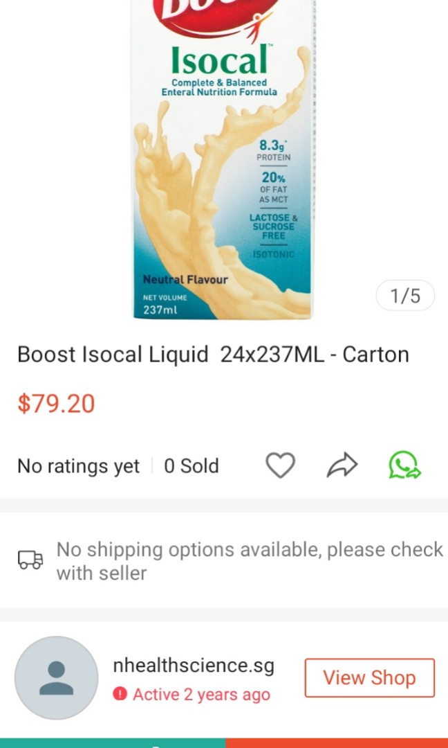 Isocal Nestle Nutrition Drink, Food & Drinks, Beverages on Carousell