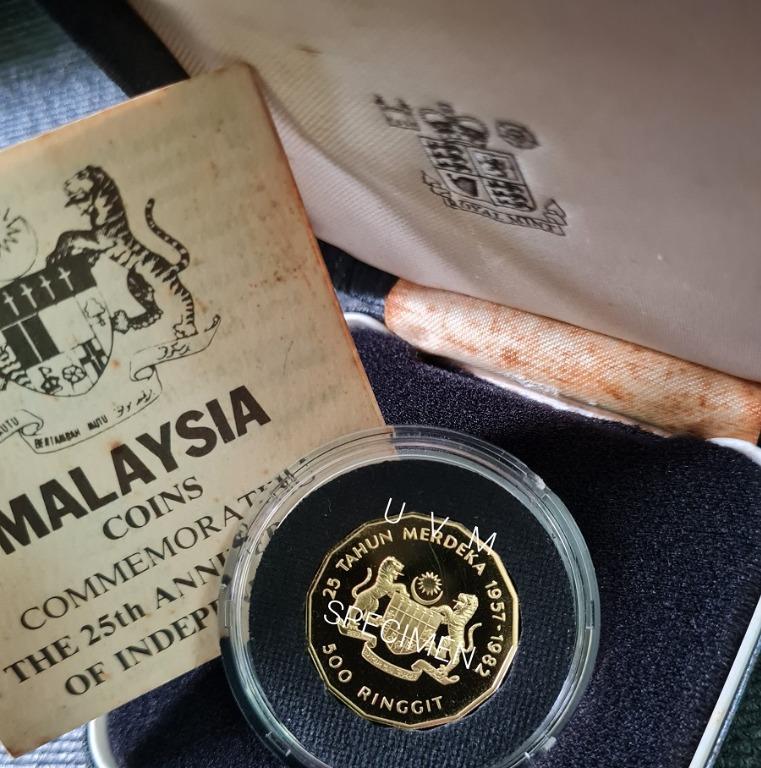 Malaysia Gold Coins Commemorating The 25th Anniversary of Independence ...