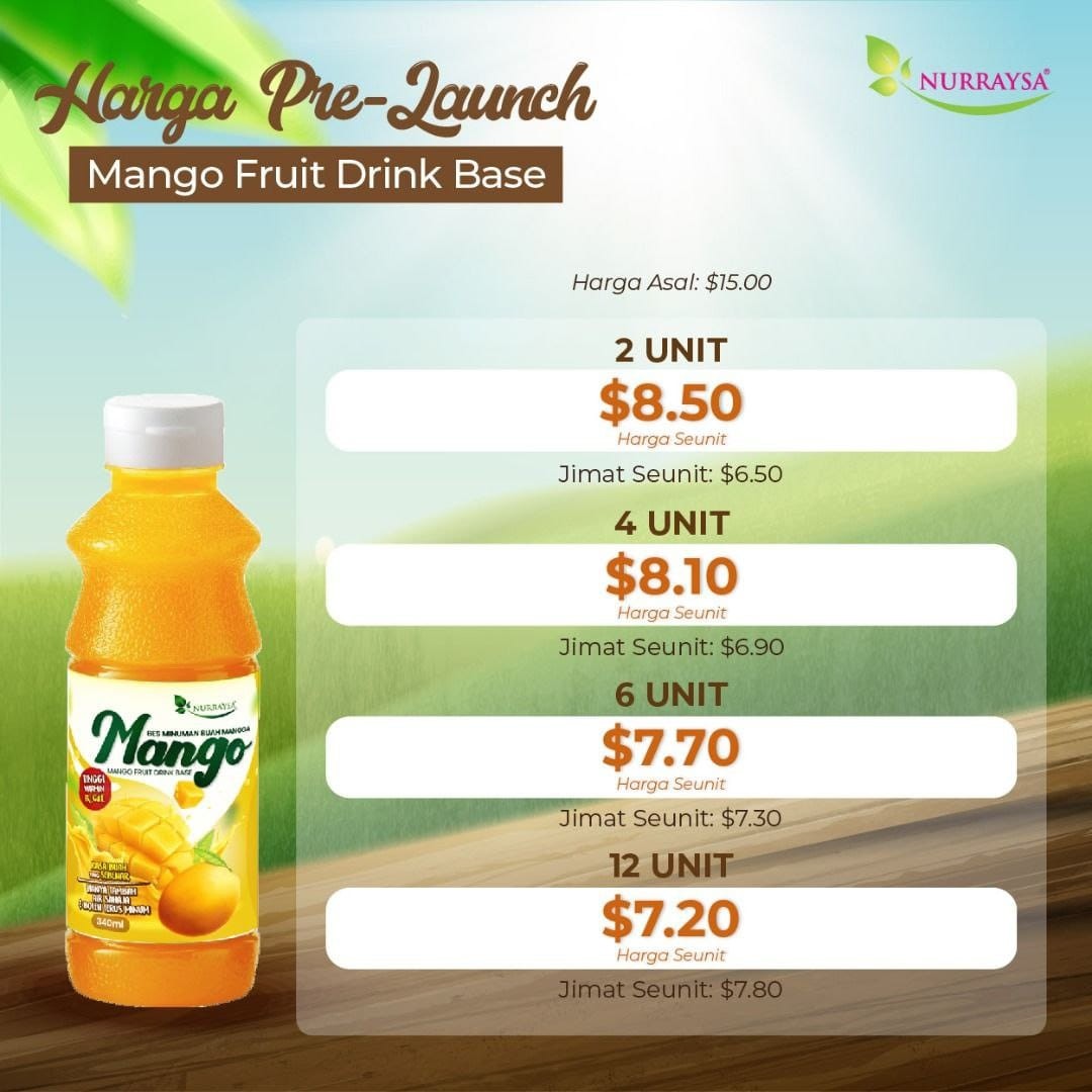 Mango Fruit Drink Base Pre-Launch, Food & Drinks, Other Food & Drinks ...