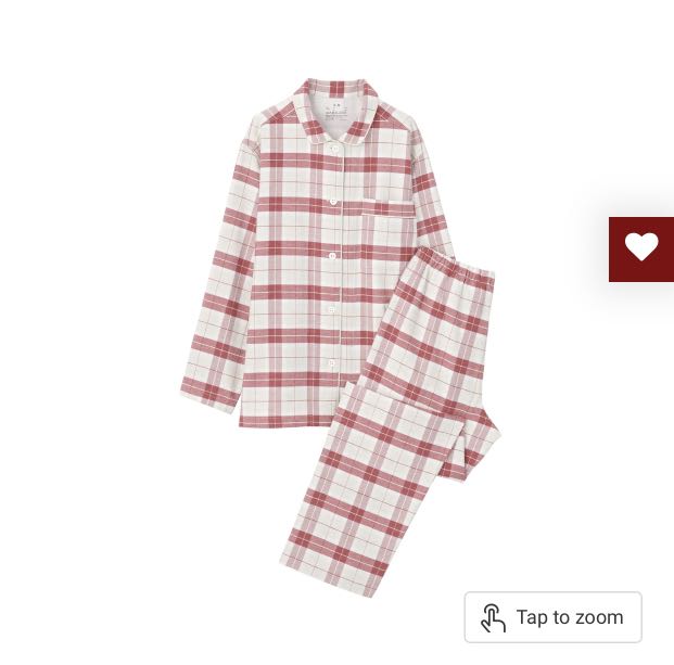 Muji Checkered Pyjamas, Women's Fashion, New Undergarments & Loungewear ...