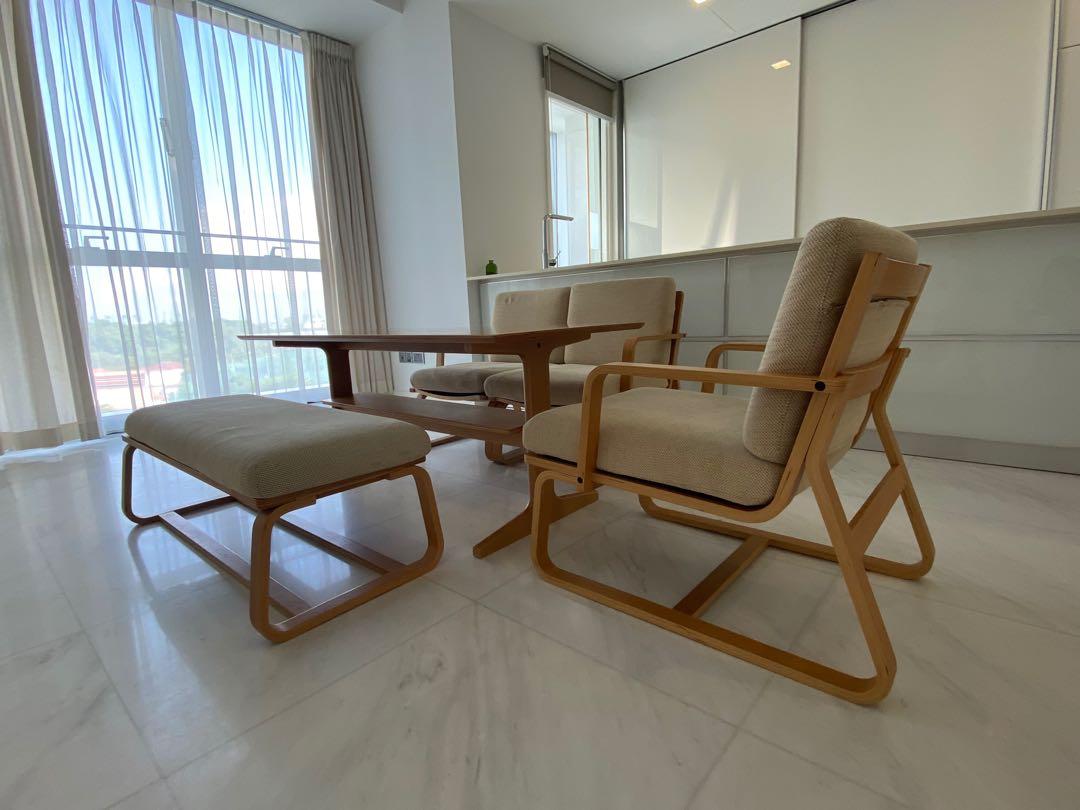 Muji Dining Table and Chairs Set, Furniture & Home Living, Furniture ...