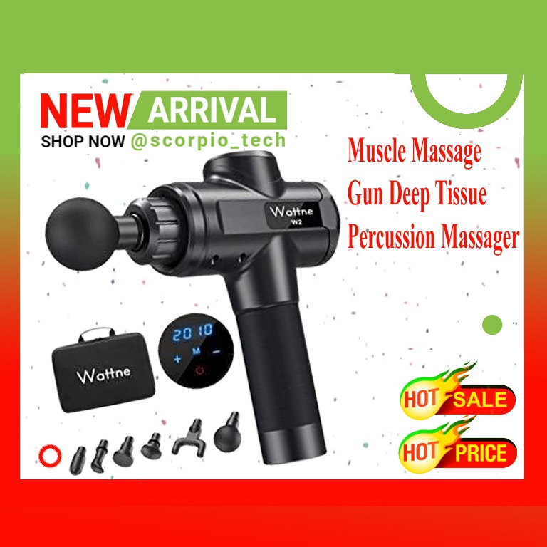 Muscle Massage Gun Deep Tissue Percussion Massager - Handheld Electric ...