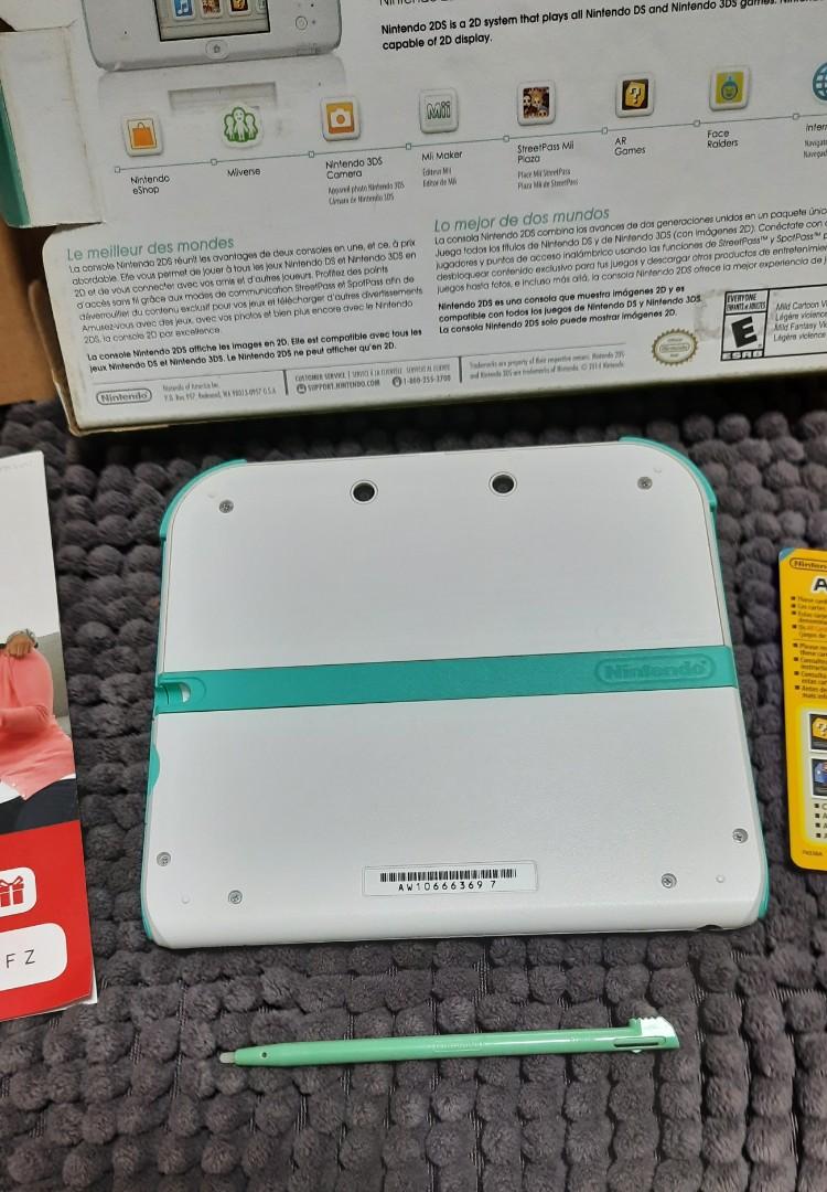 Nintendo 2DS Sea Green/White Special Limited Edition (BRAND-NEW ...