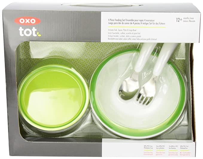 OXO Tot 4-Piece Feeding Set, Green, Babies & Kids, Nursing & Feeding, Weaning & Toddler Feeding ...