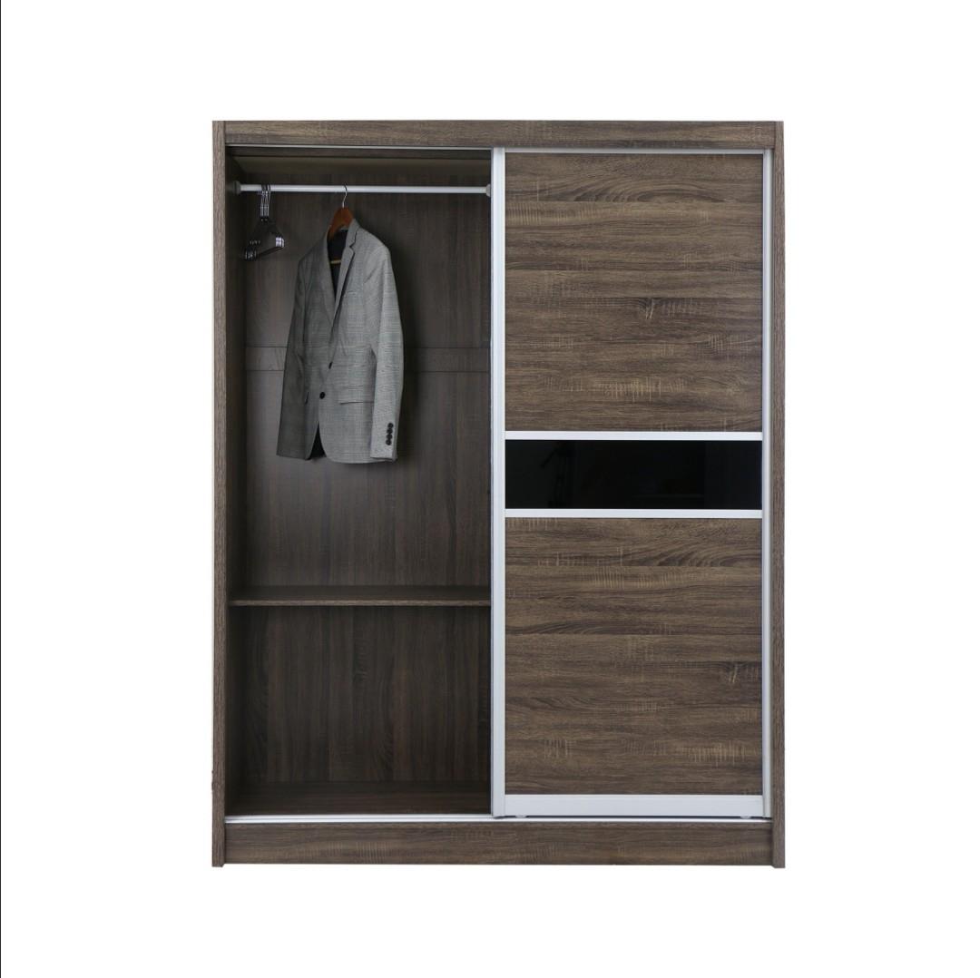 Pich Sliding Door Wardrobe 5FT Walnut, Furniture & Home Living ...