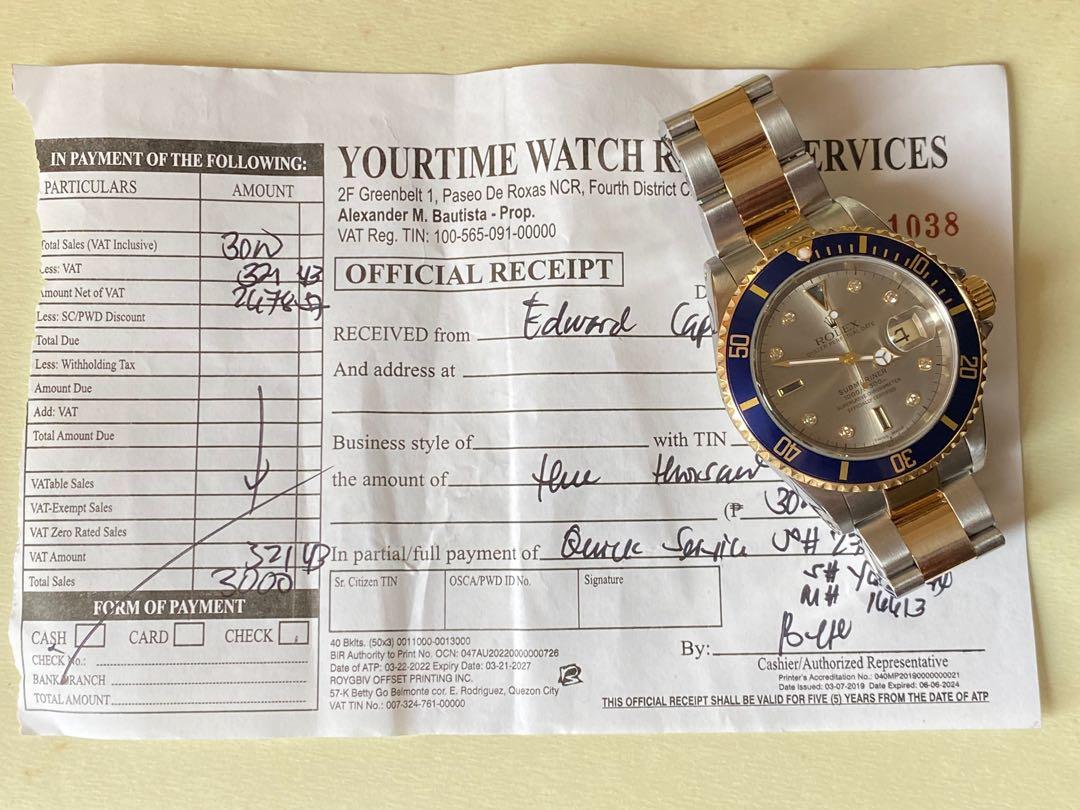 Rare 2002 Serti dial Rolex Submariner Bluesy, Luxury, Watches on Carousell