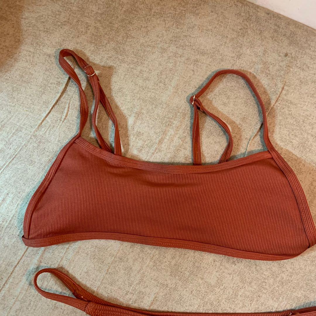 Rust Two Piece Bikini Swimsuit, Women's Fashion, Swimwear, Bikinis ...