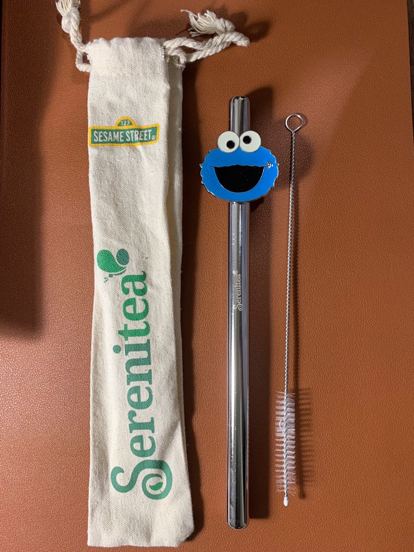 Sesame Street Metal Straw Set, Furniture & Home Living, Kitchenware ...