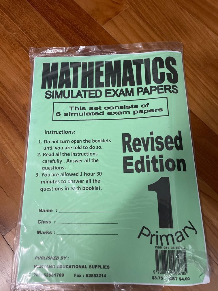 Set of 5 primary 1 maths papers, Hobbies & Toys, Books & Magazines ...