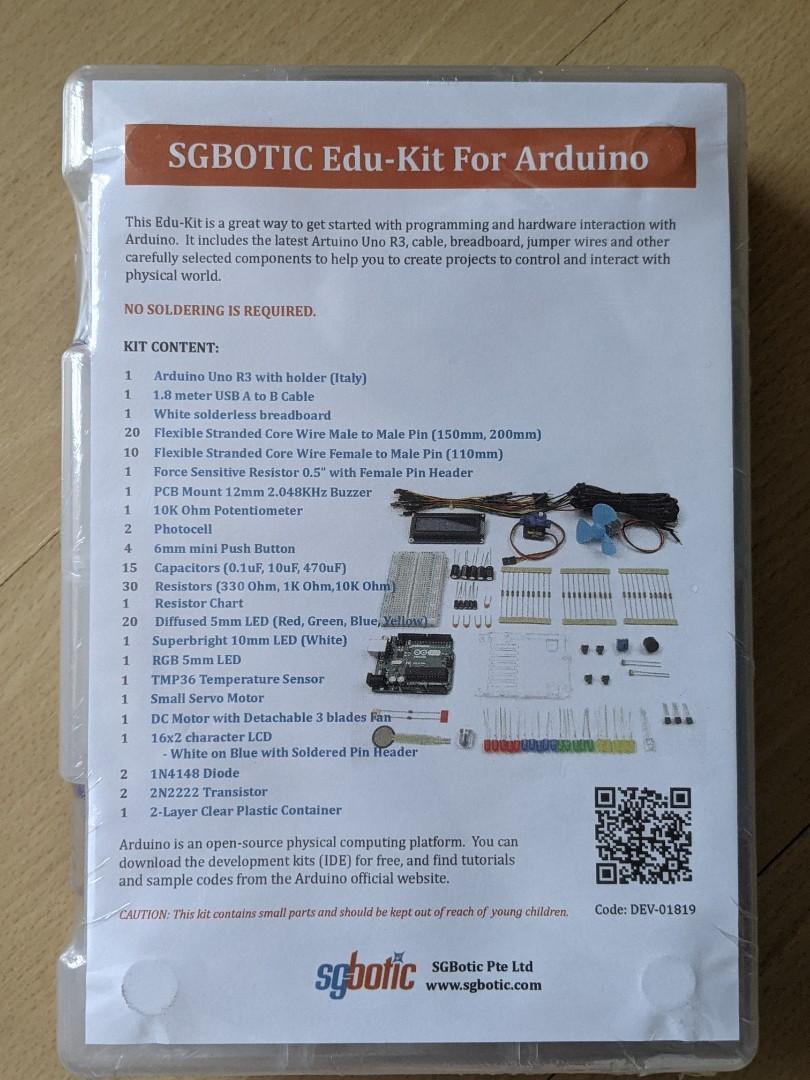 sgbotic edukit for arduino (edu-kit DEV-01819), Hobbies & Toys, Toys ...