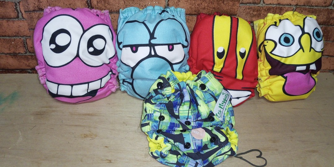 Spongebob Cloth Diapers, Babies & Kids, Babies & Kids Fashion on Carousell