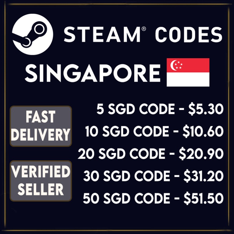 Steam Credit / Steam Wallet Code / Steam Gift Card [SINGAPORE], Video ...
