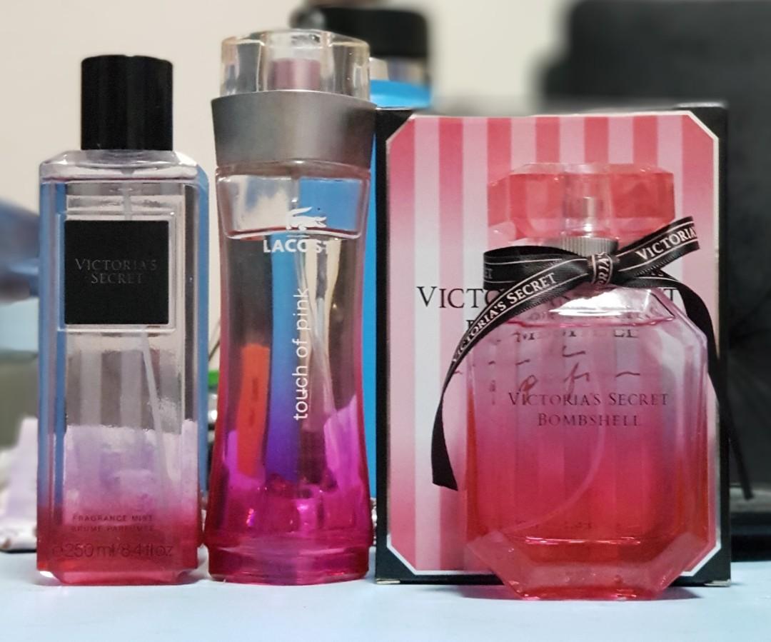 Victorias secret original fragrance mist/ lacoste tester/ VS bombshell ...