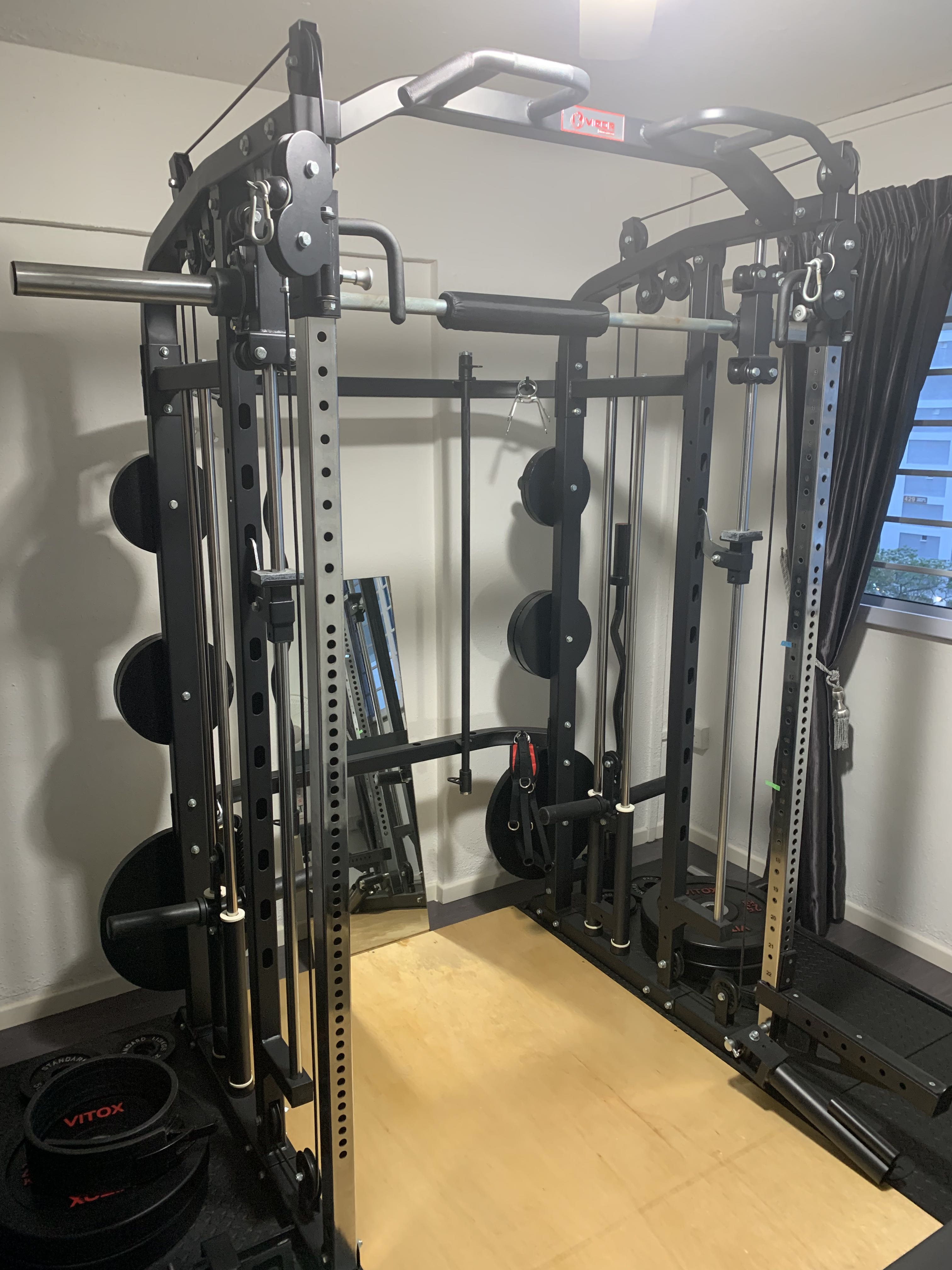 VIGOR G8 FUNCTIONAL TRAINER, POWER RACK, SMITH MACHINE COMBO, Sports ...