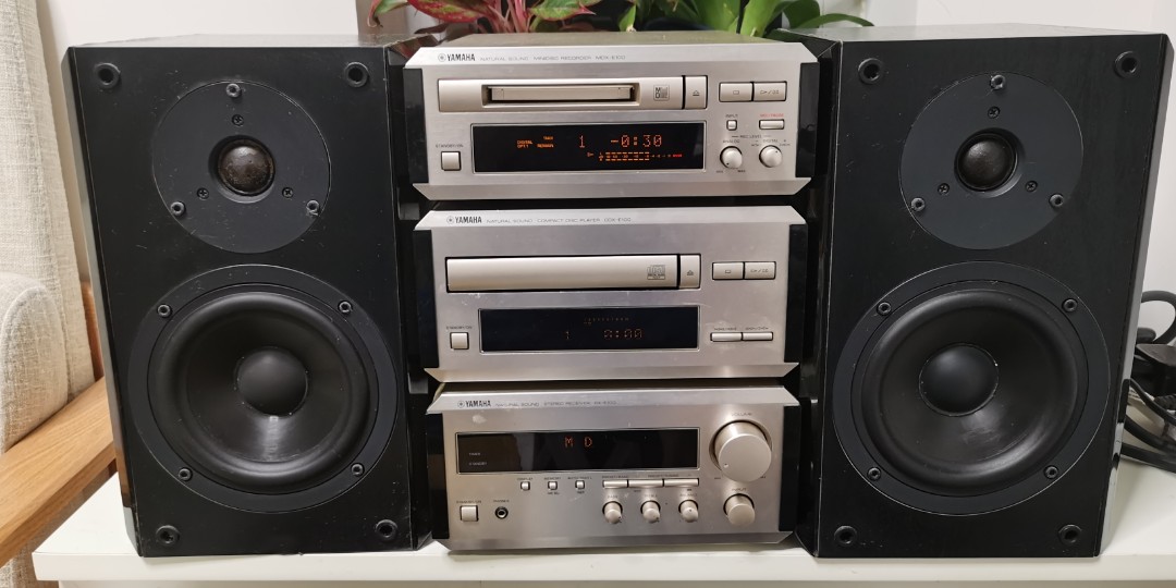 YAMAHA HIFI SYSTEM:NATURAL SOUND CD PLAYER CDX-E100、MD RECORDER MDX ...