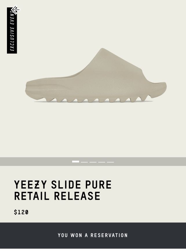 YEEZY SLIDE PURE, Men's Fashion, Footwear, Flipflops and Slides on ...