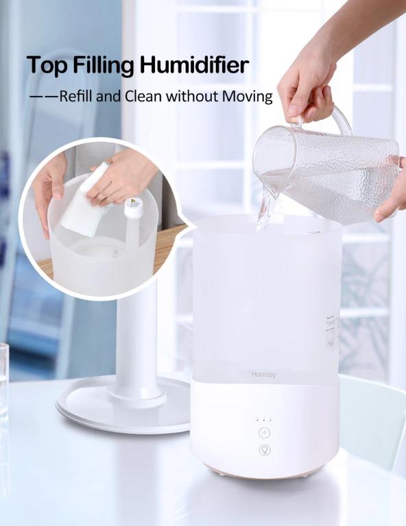 3603) Homasy HM654 4L Cool Mist Humidifier, 50Hours Working Time Homasy ...