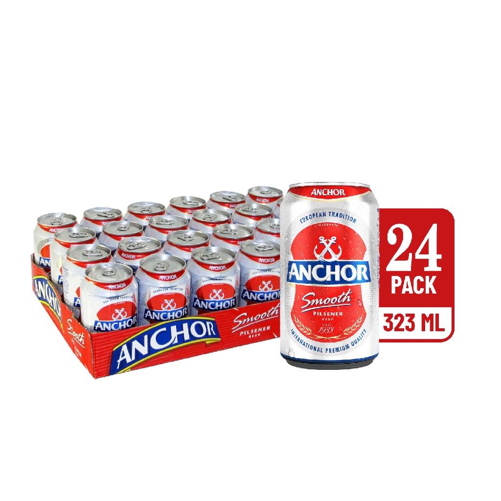 Anchor Smooth Pilsener Beer Can, 320Ml [Bundle Of 24], Food & Drinks ...