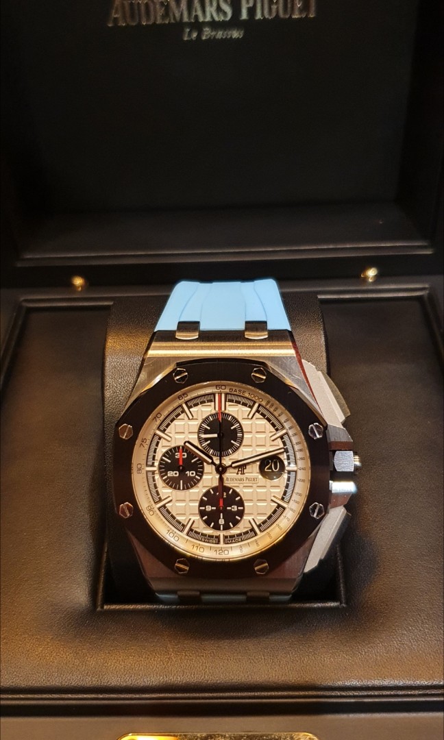 『已交流』 AP 26400 愛彼 皇家橡樹 離岸型 26400SO.OO.A002CA.01 計時碼表 陶瓷框 大熊貓 Audemars ...