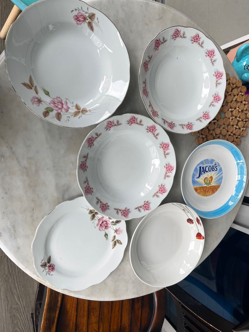 Assorted plates and bowls, Furniture & Home Living, Kitchenware ...