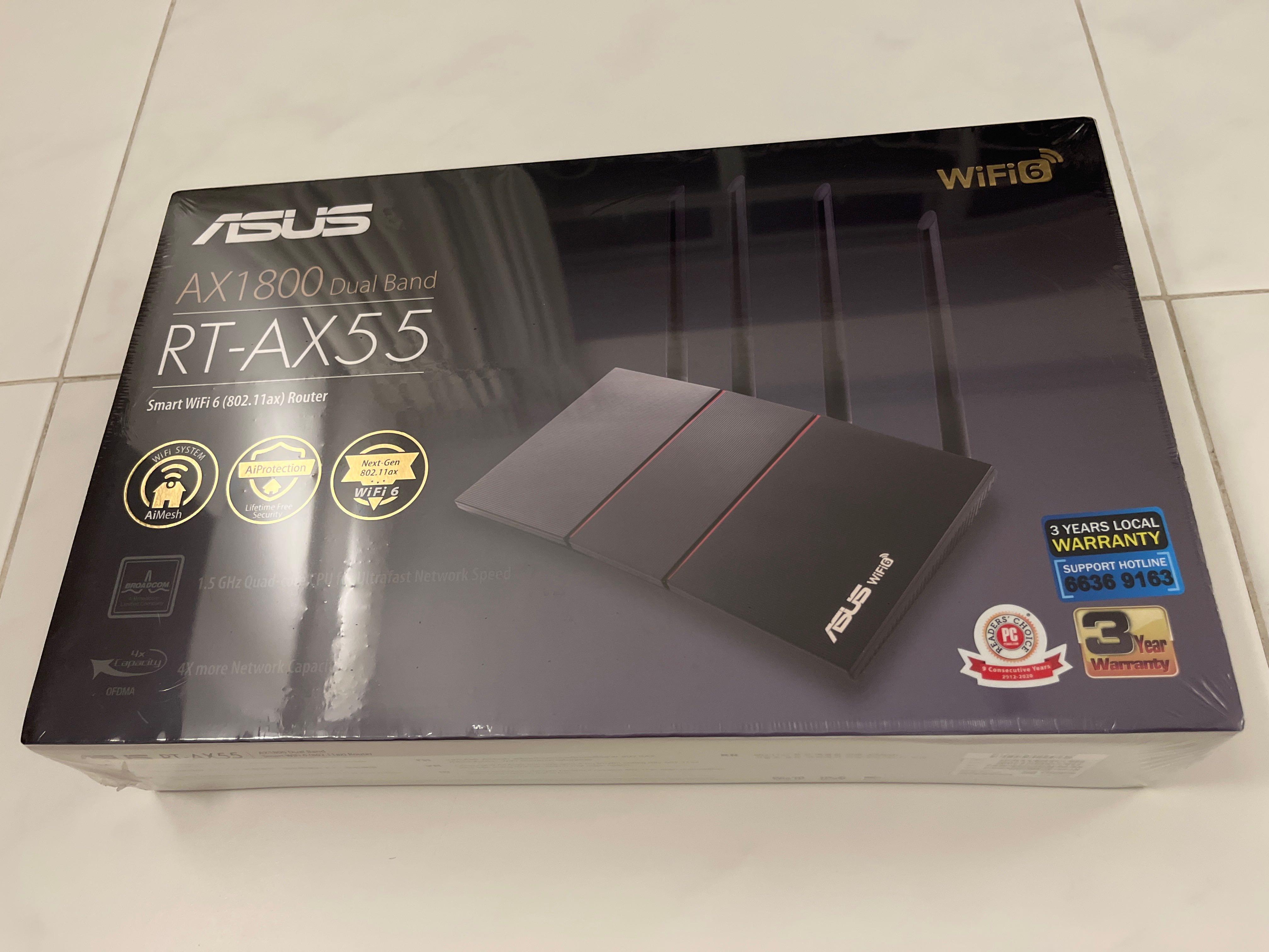 Asus RT-AX55 dual band router, Computers & Tech, Parts & Accessories ...