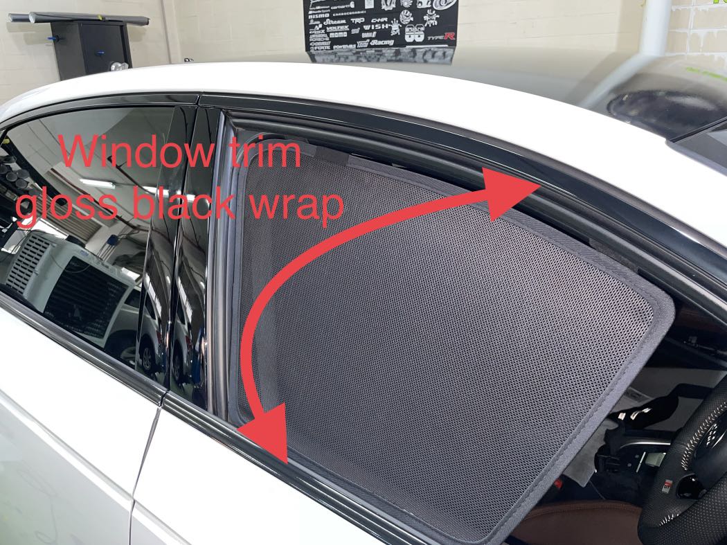 Audi window trim gloss black wrap, Car Accessories, Accessories on ...