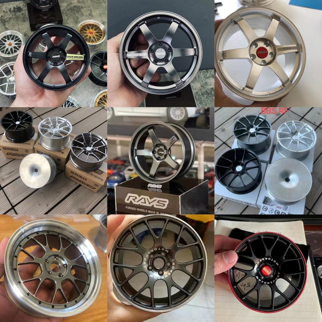 BBS Rays Advan TE37 LM RS G25 Mini Rims wheels display scale model ...