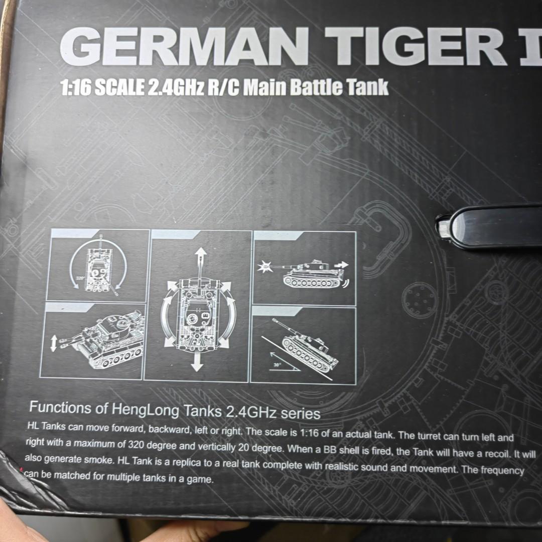 BN Heng Long German Tiger 1, 1:16 Scale 2.4GHz R/C Main Battle Tank ...