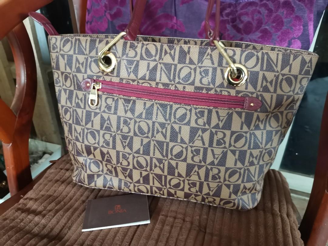 Bonia monogram tote bag, Luxury, Bags & Wallets on Carousell