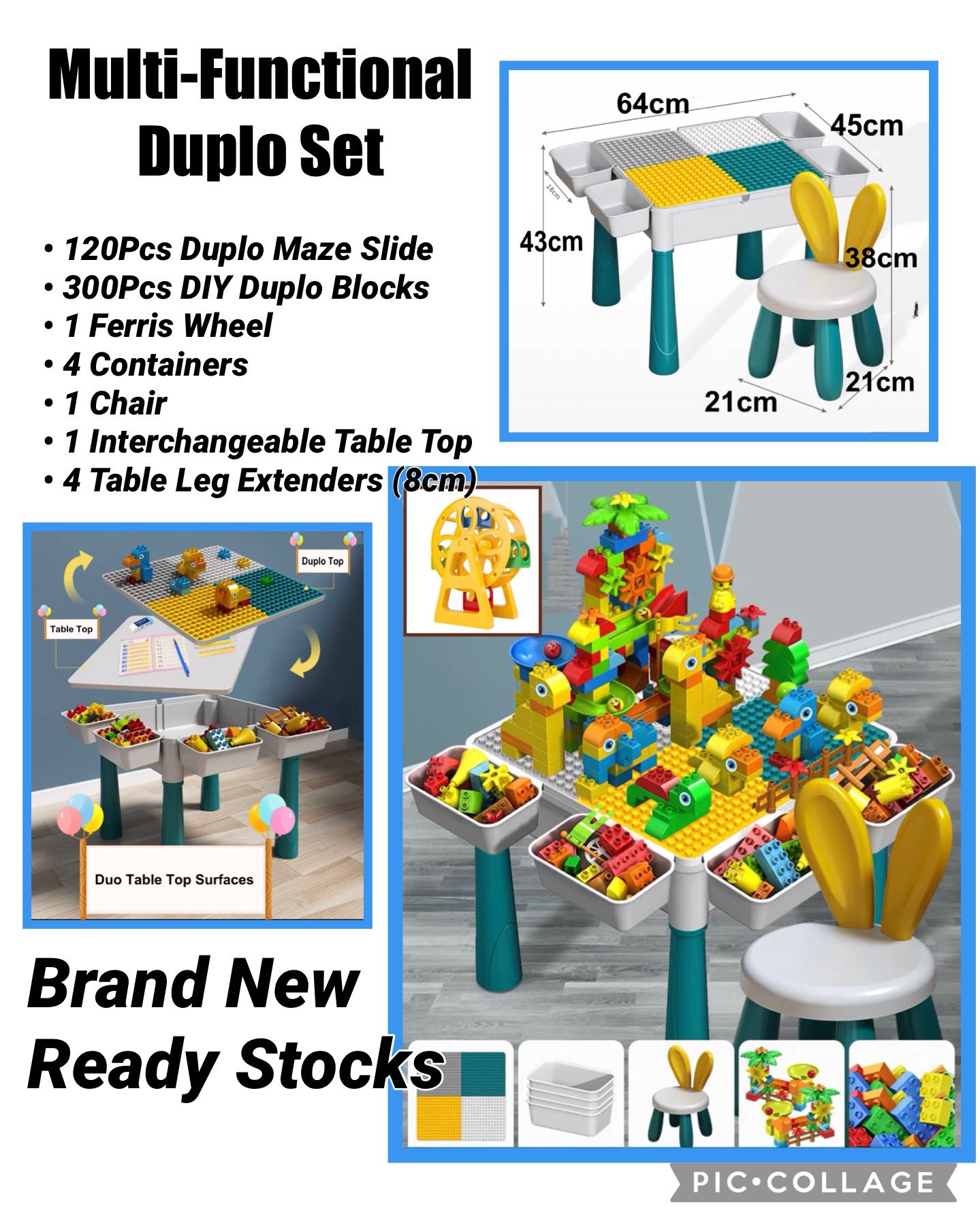 Brand New! Duplo Blocks Playground Activity Set - 120pc Duplo Maze ...