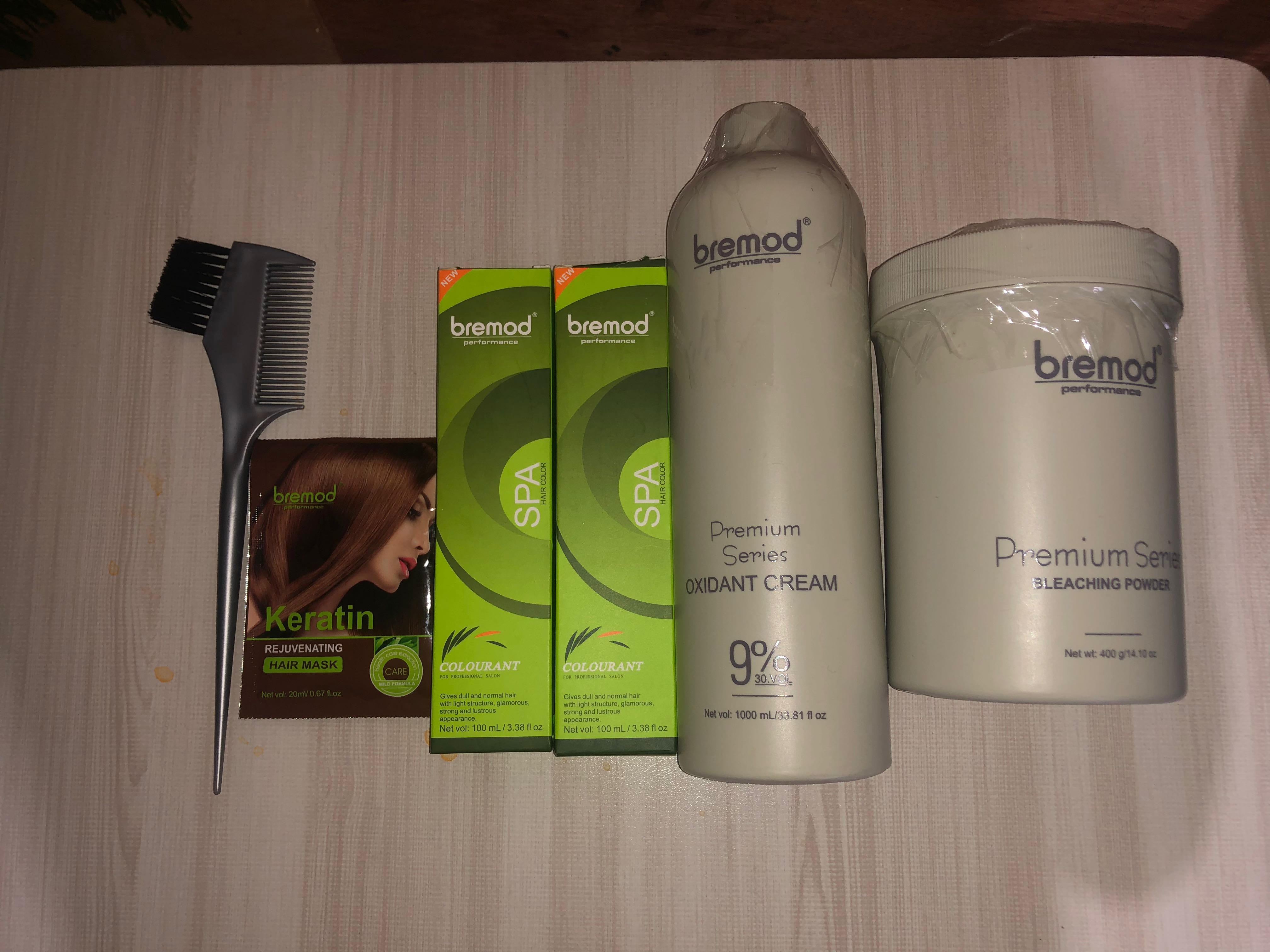Bremod Premium Hair Bleaching Powder 400G + Oxidizer Cream 1000ml ...